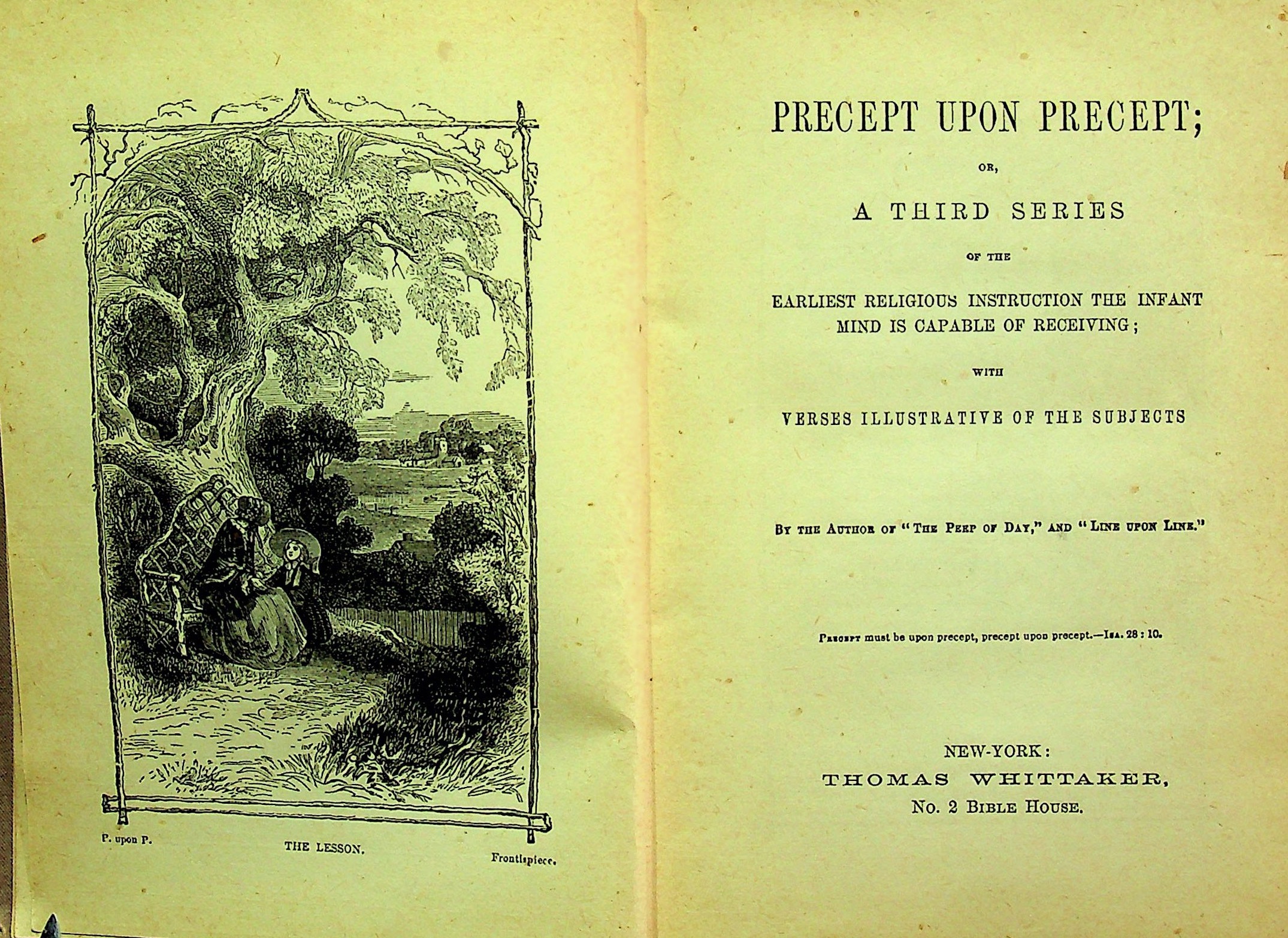 Precept upon Precept; or A Third Series of the Earliest Instruction the ...